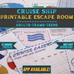 Cruise Ship Escape - Escape Room Game Printable – PaperEscapeCo