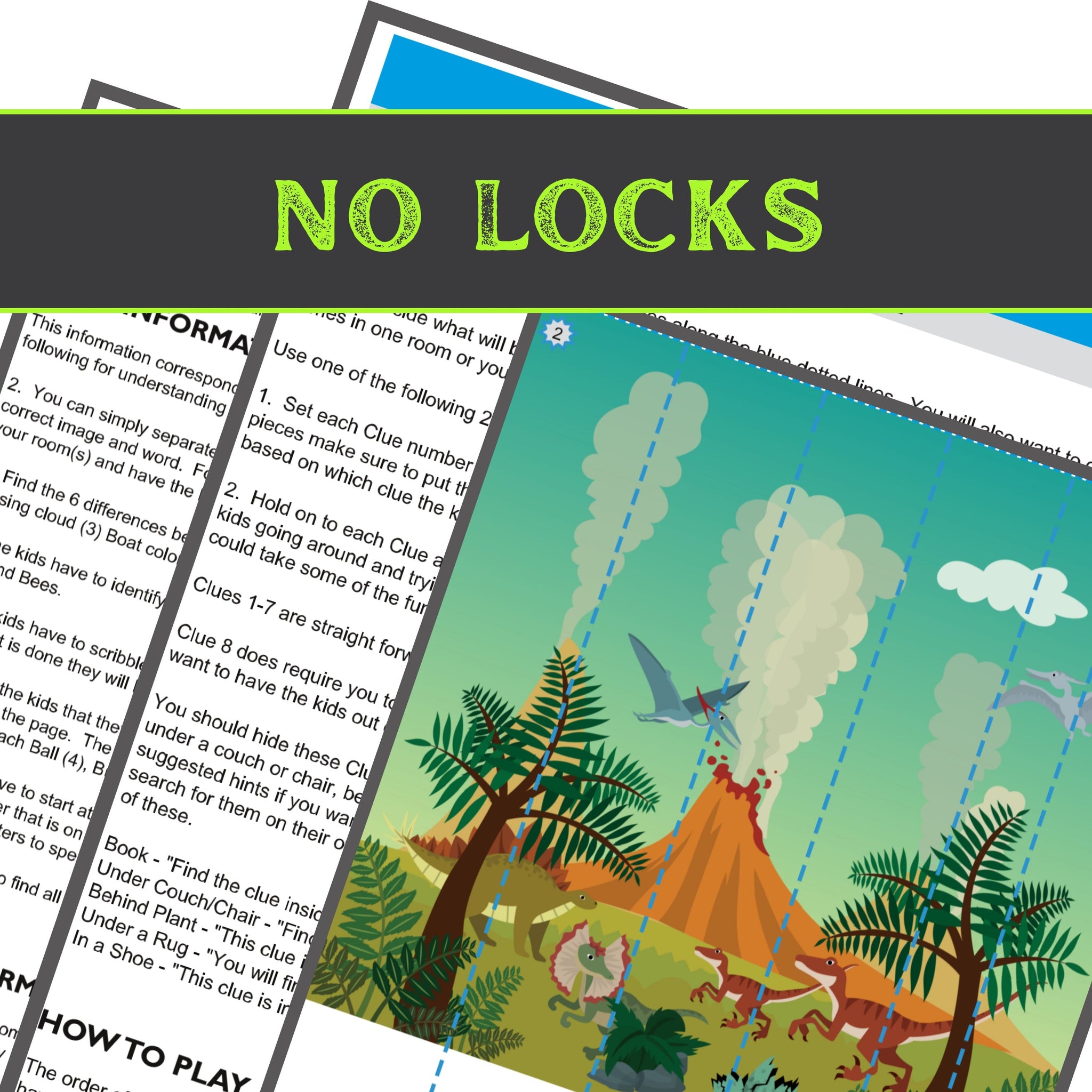 Dinosaur Escape - Kids Escape Room Game Printable (Ages 5-8 ...