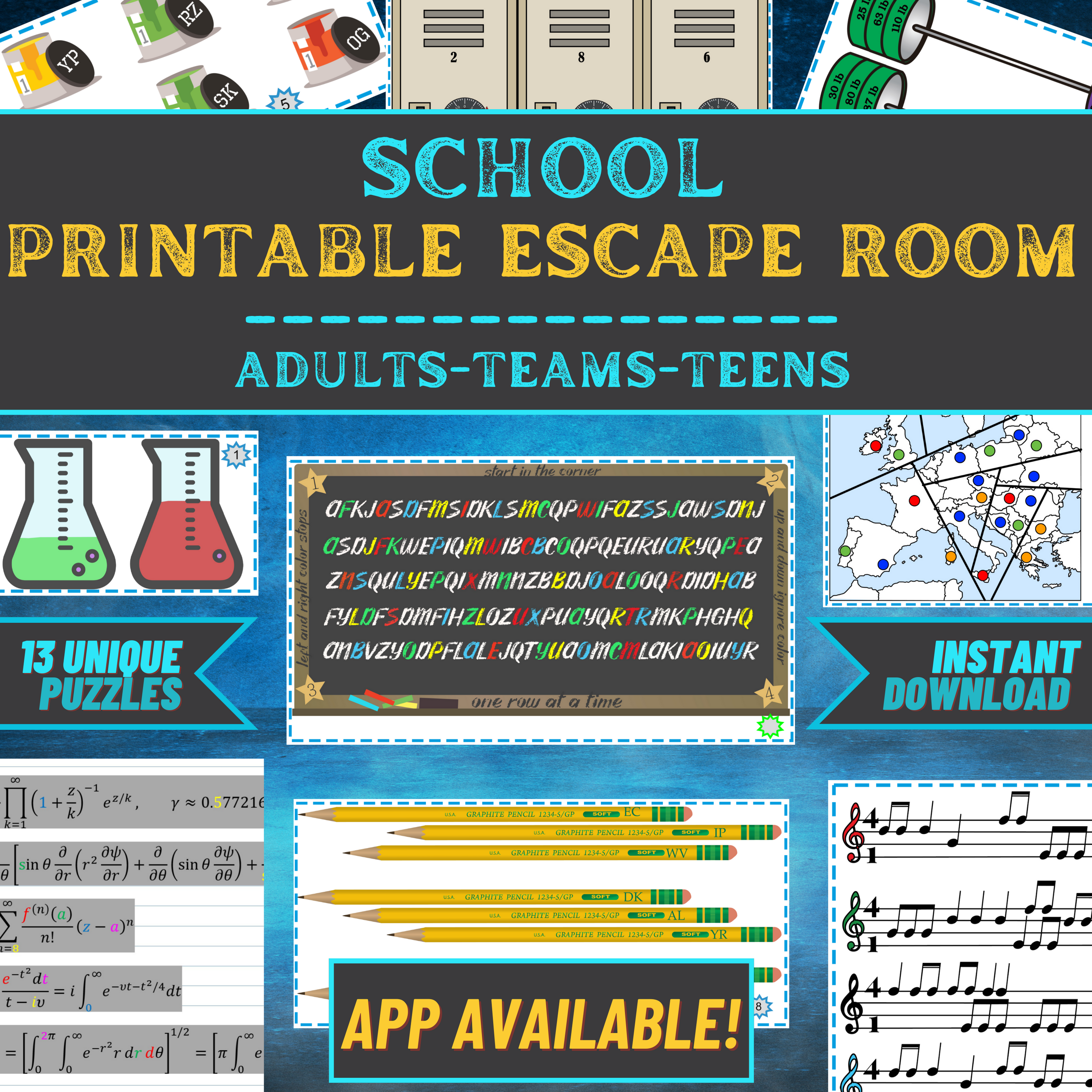 Deserted School - Escape Room Game Printable – PaperEscapeCo